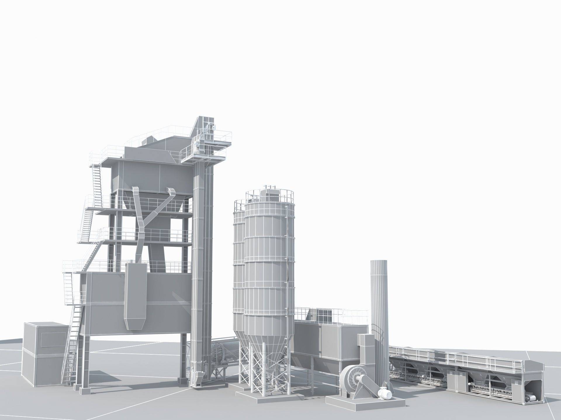 Concrete Batching Plant 3D model | CGTrader