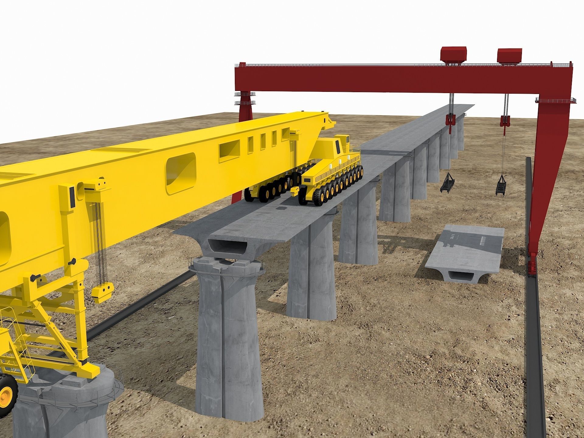 Overhead Crane 1 3D model | CGTrader
