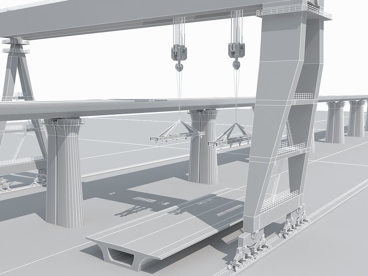 Overhead Crane 1 3D model | CGTrader