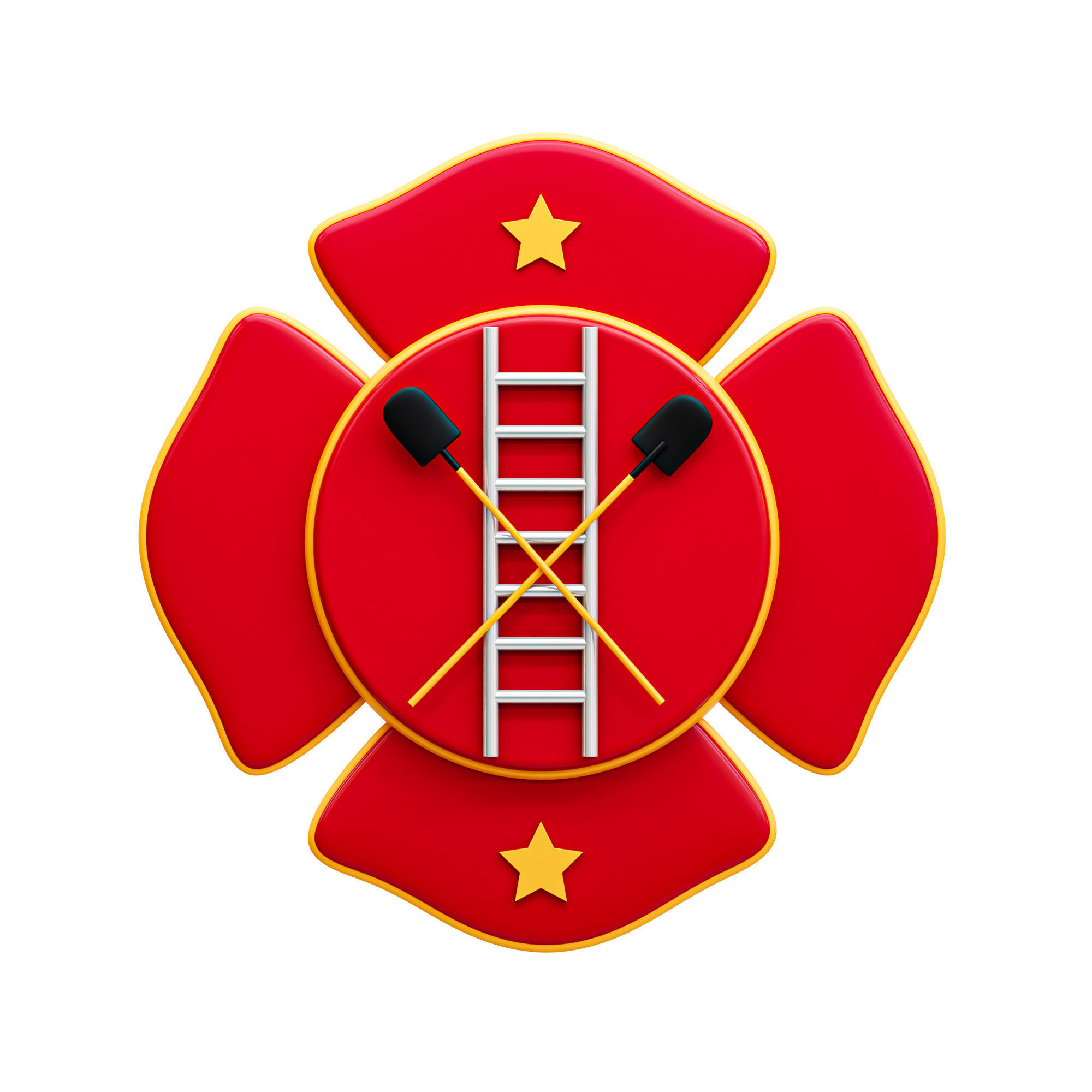 3D model Firefighter Badge VR / AR / low-poly | CGTrader