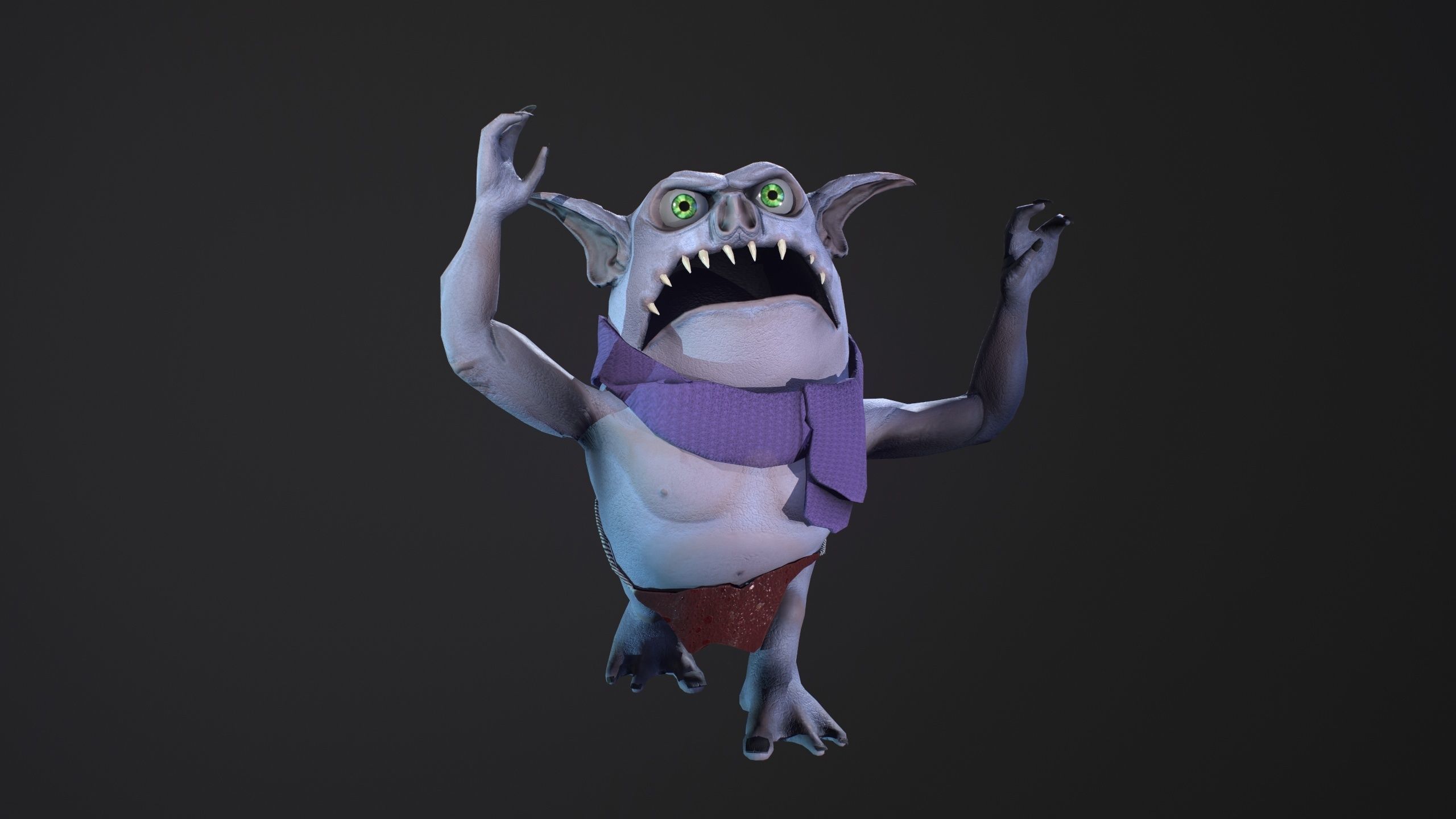 3D model Scary Goblin VR / AR / low-poly | CGTrader