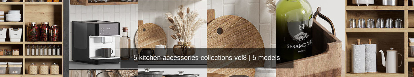 5 kitchen accessories collections vol8 | CGTrader