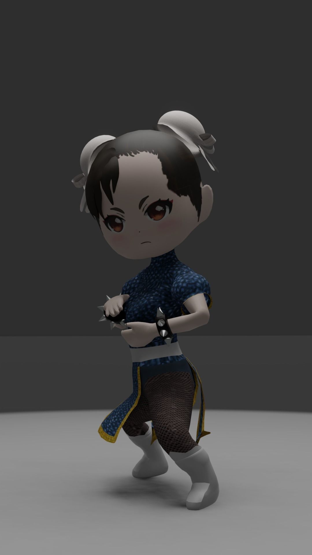 Chibi Chun li 3D model animated rigged | CGTrader