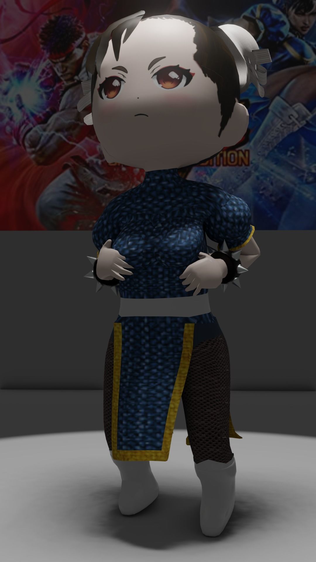 Chibi Chun li 3D model animated rigged | CGTrader