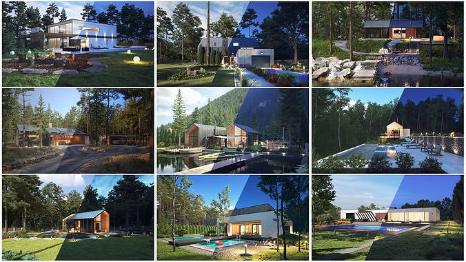 Archexteriors vol 39 - collection of day and night 3d scenes 3D model | CGTrader