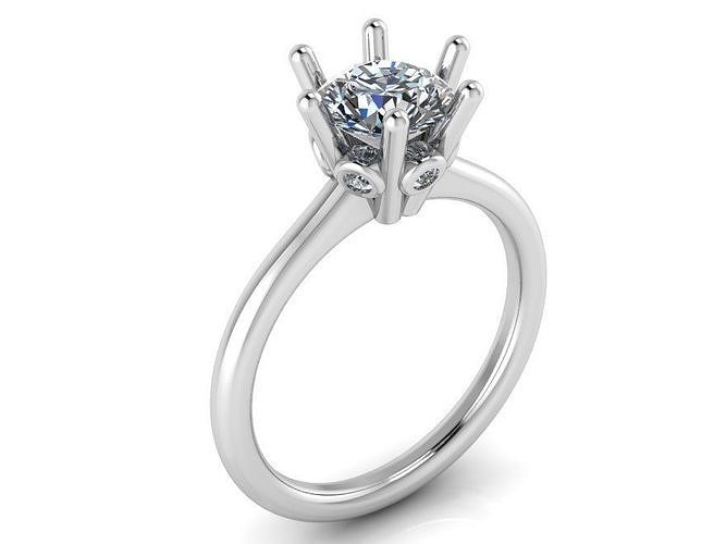 Solitaire Promise Ring 1285 3D model 3D printable | CGTrader