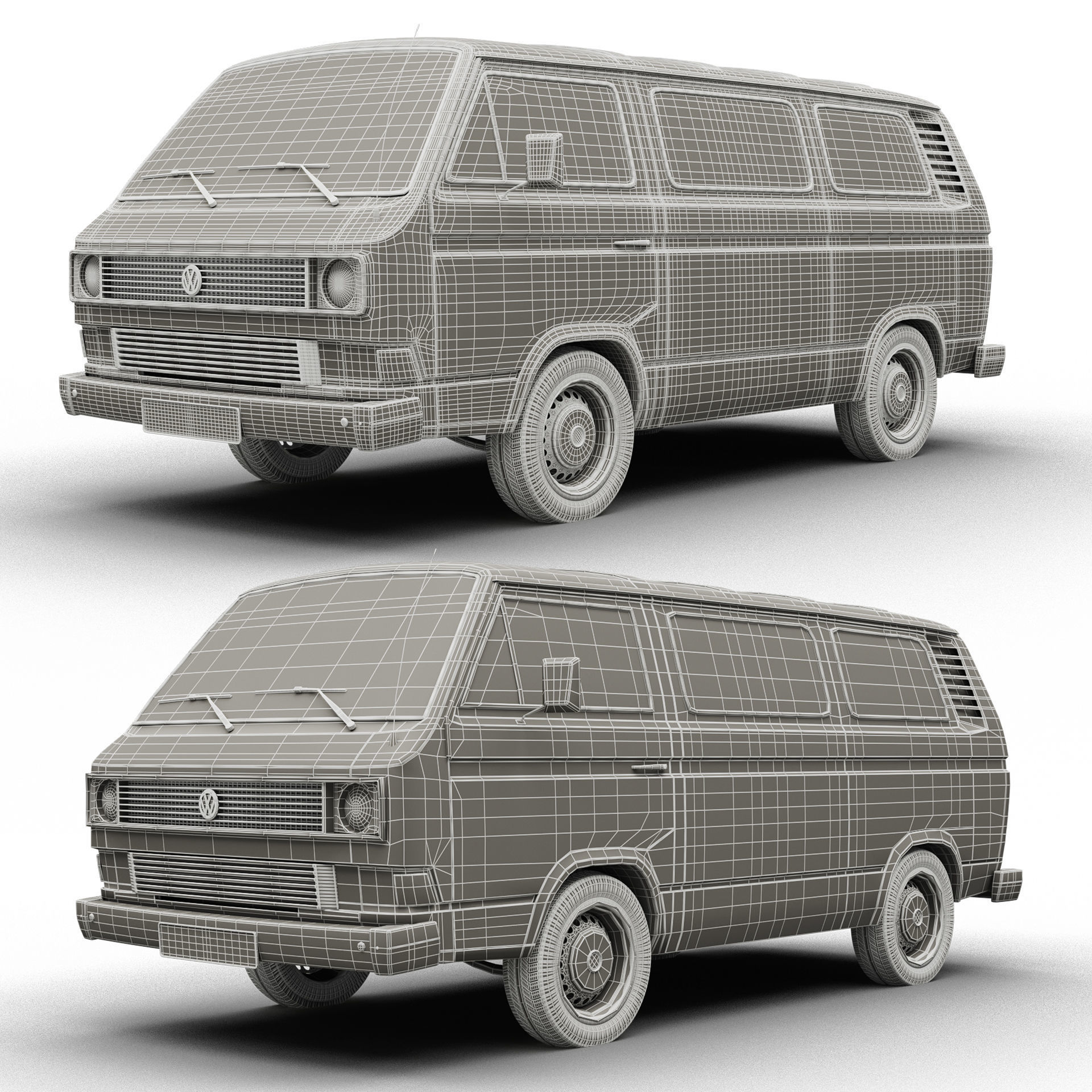 VW Transporter T3 3D model | CGTrader