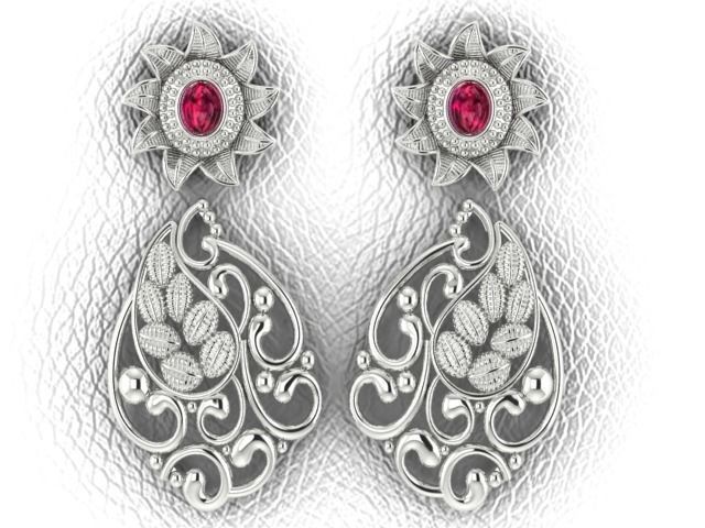 TRADITIONAL INDIAN EARING 3D model 3D printable | CGTrader