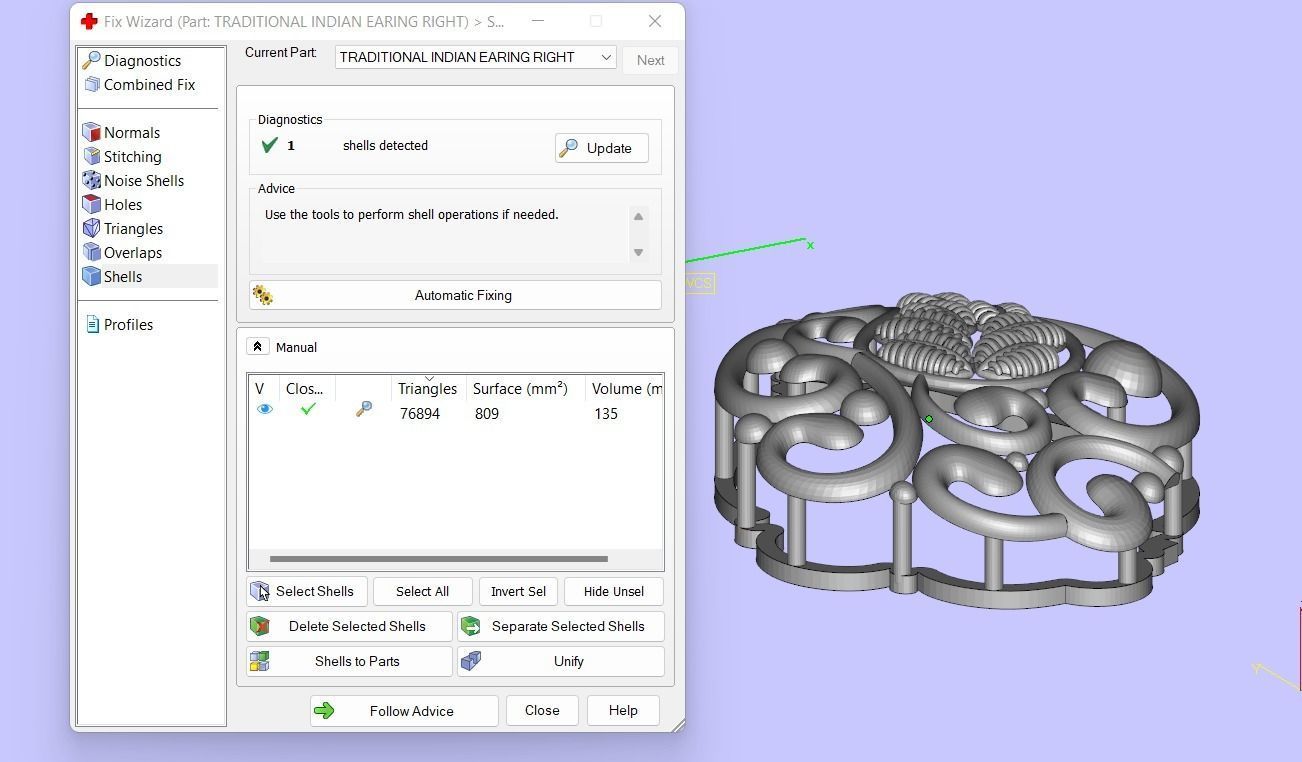 TRADITIONAL INDIAN EARING 3D model 3D printable | CGTrader