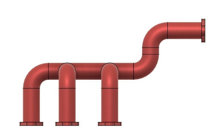 Exhaust Manifold 3D model 3D printable | CGTrader