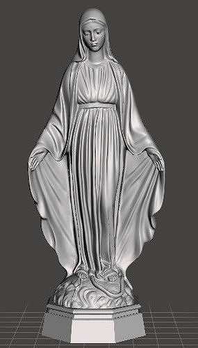 MIRACULOUS VIRGIN MARY 3D model 3D printable | CGTrader