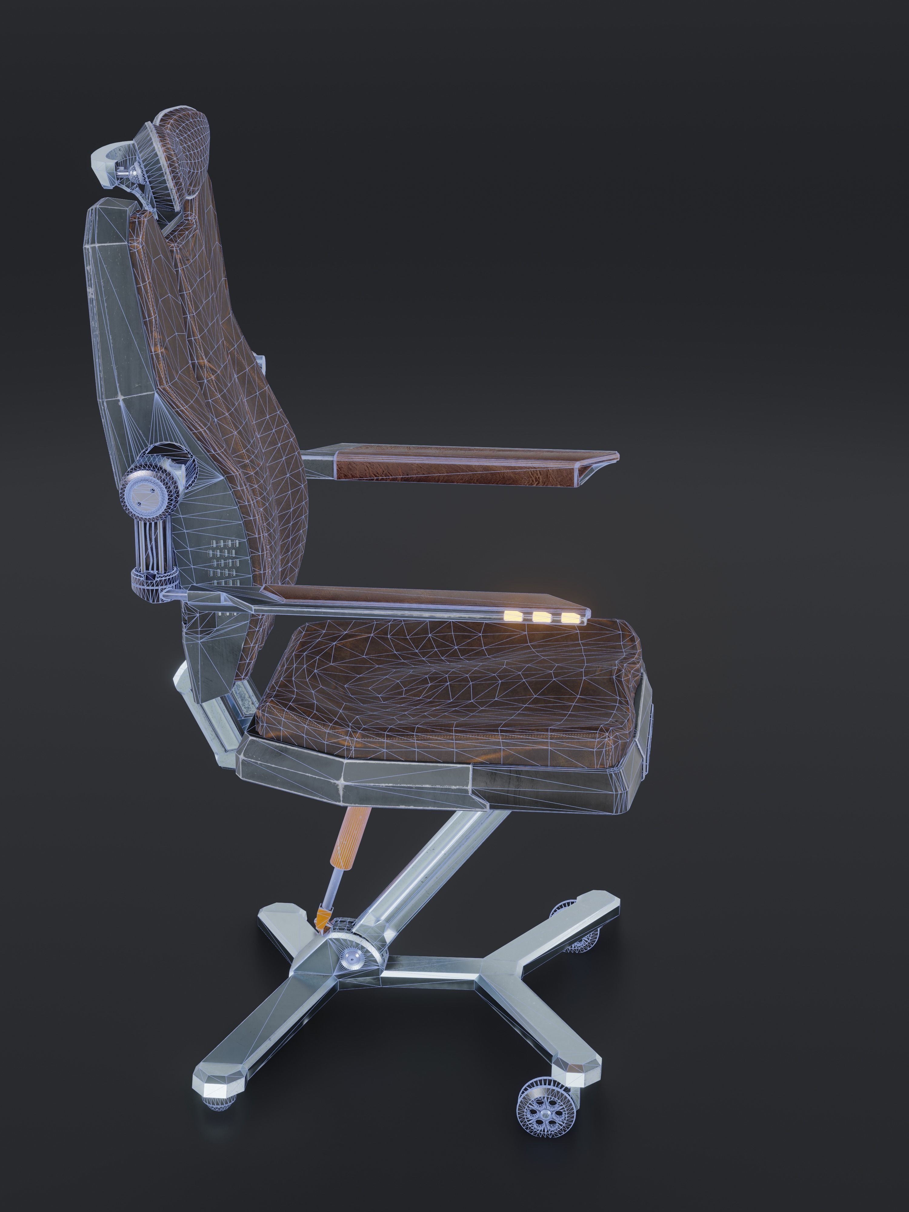 3D model SciFi Furniture - Office Chair VR / AR / low-poly | CGTrader