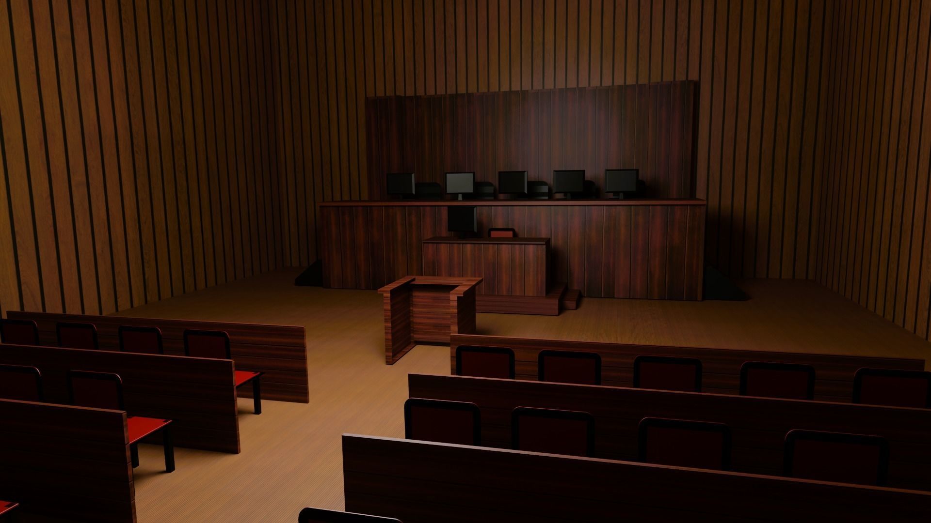 3D model Courtroom VR / AR / low-poly | CGTrader