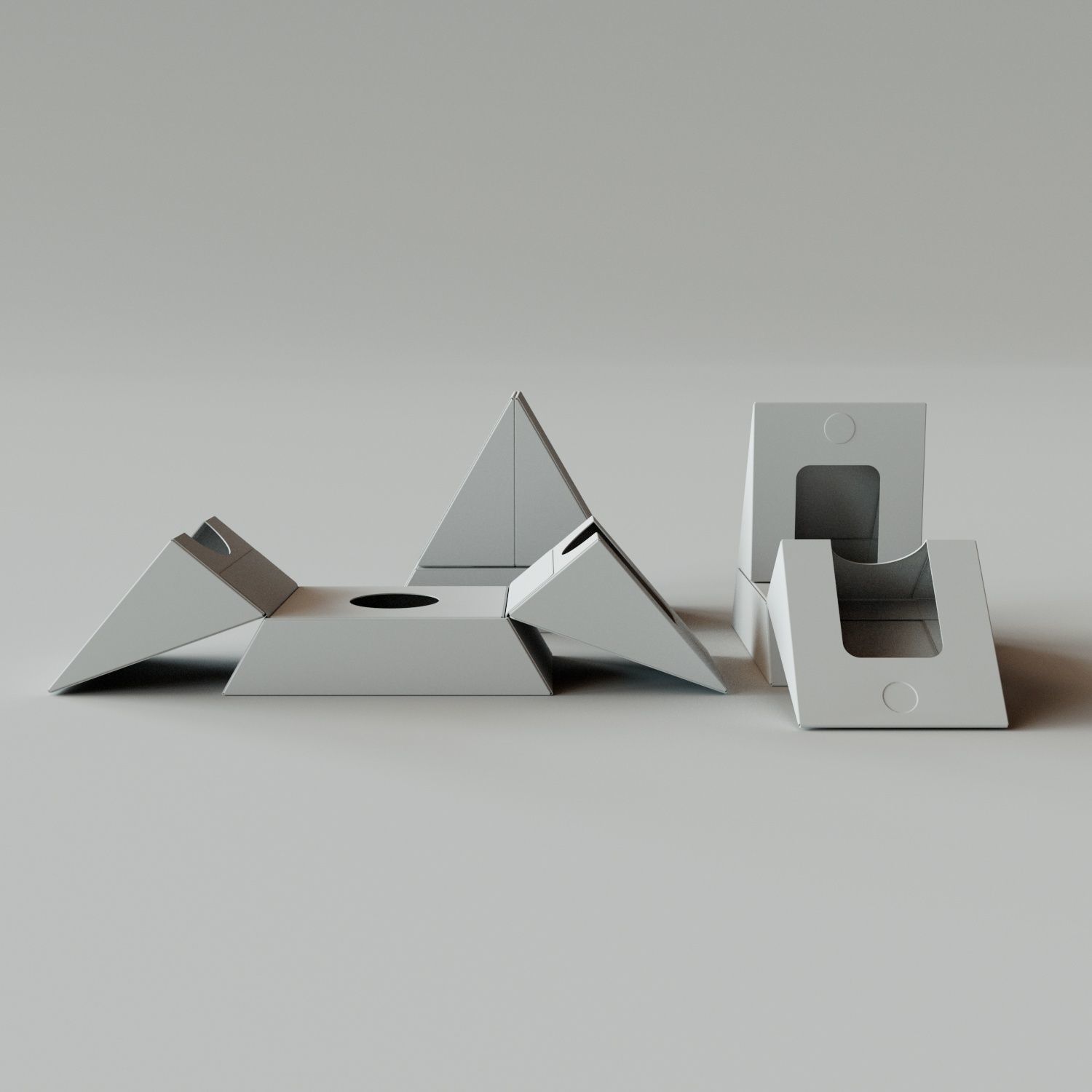 HINGED TRIANGLE BOX - Package 3D model 3D model | CGTrader