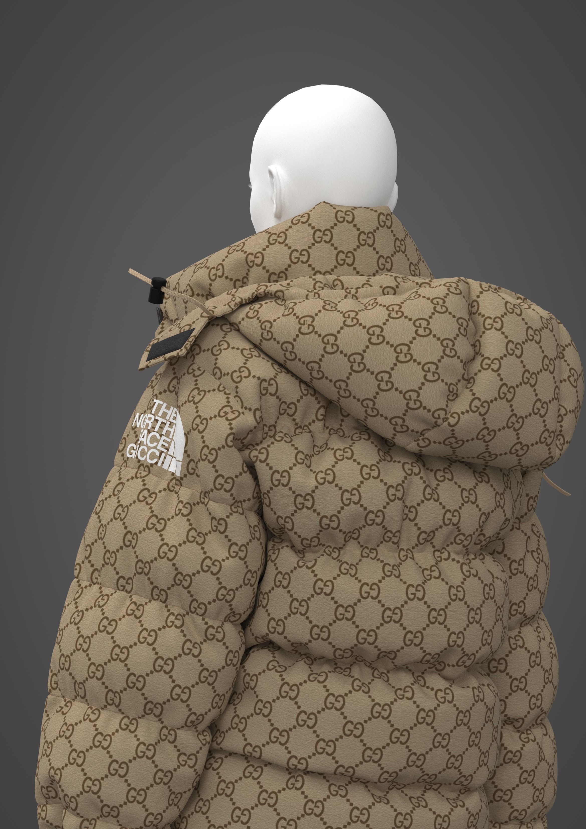 Gucci x North Face Puffer 3D model | CGTrader