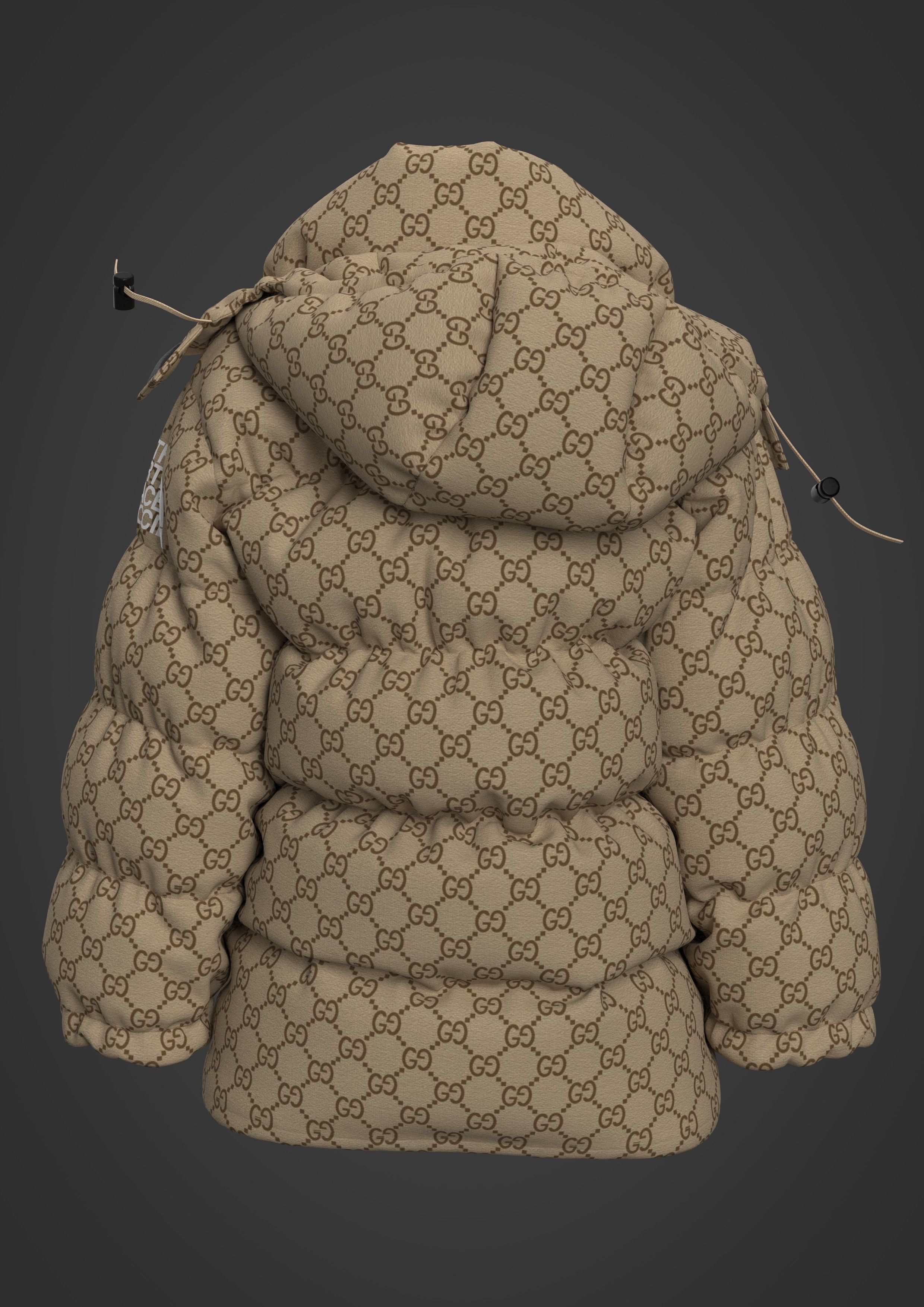 Gucci x North Face Puffer 3D model | CGTrader