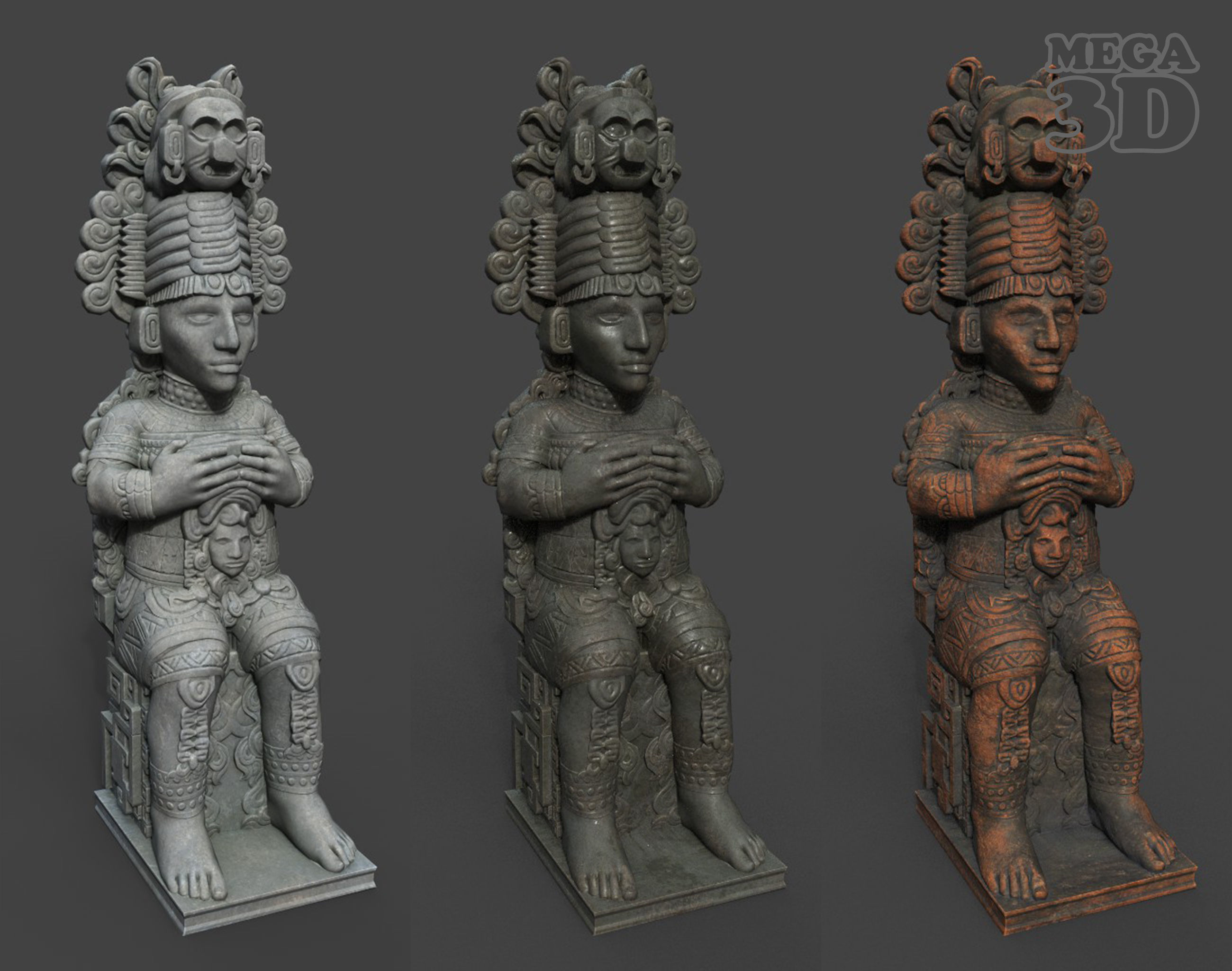 3D model Mayan Inca Aztec Statue 220822 VR / AR / low-poly | CGTrader