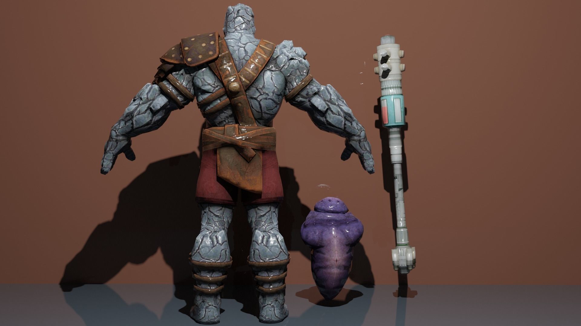 Korg 3d Model character from game god of war 3D model rigged | CGTrader