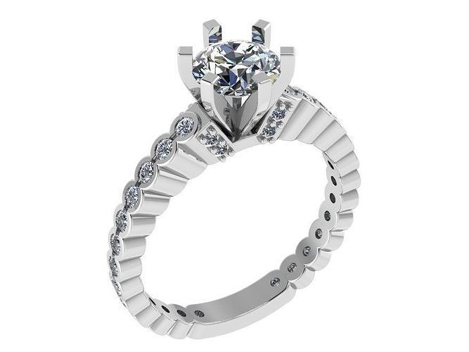 Peg Head Setting Ring 1335 3D model 3D printable | CGTrader