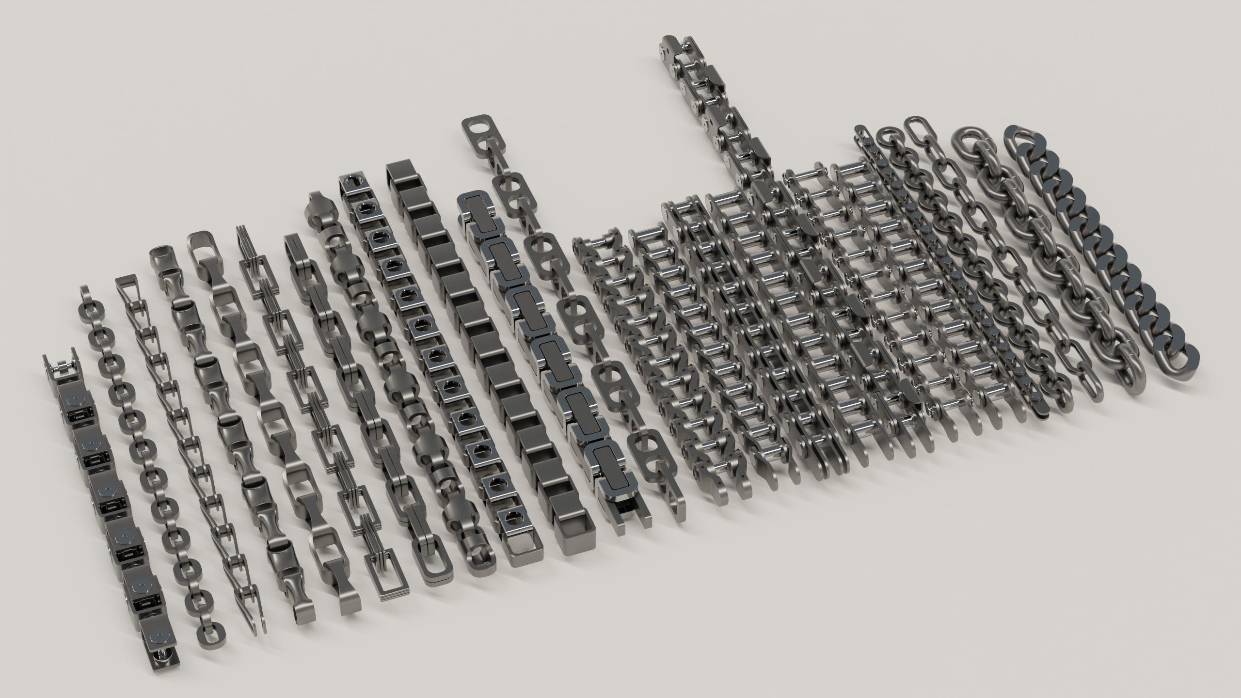 Types of chains 3D model | CGTrader