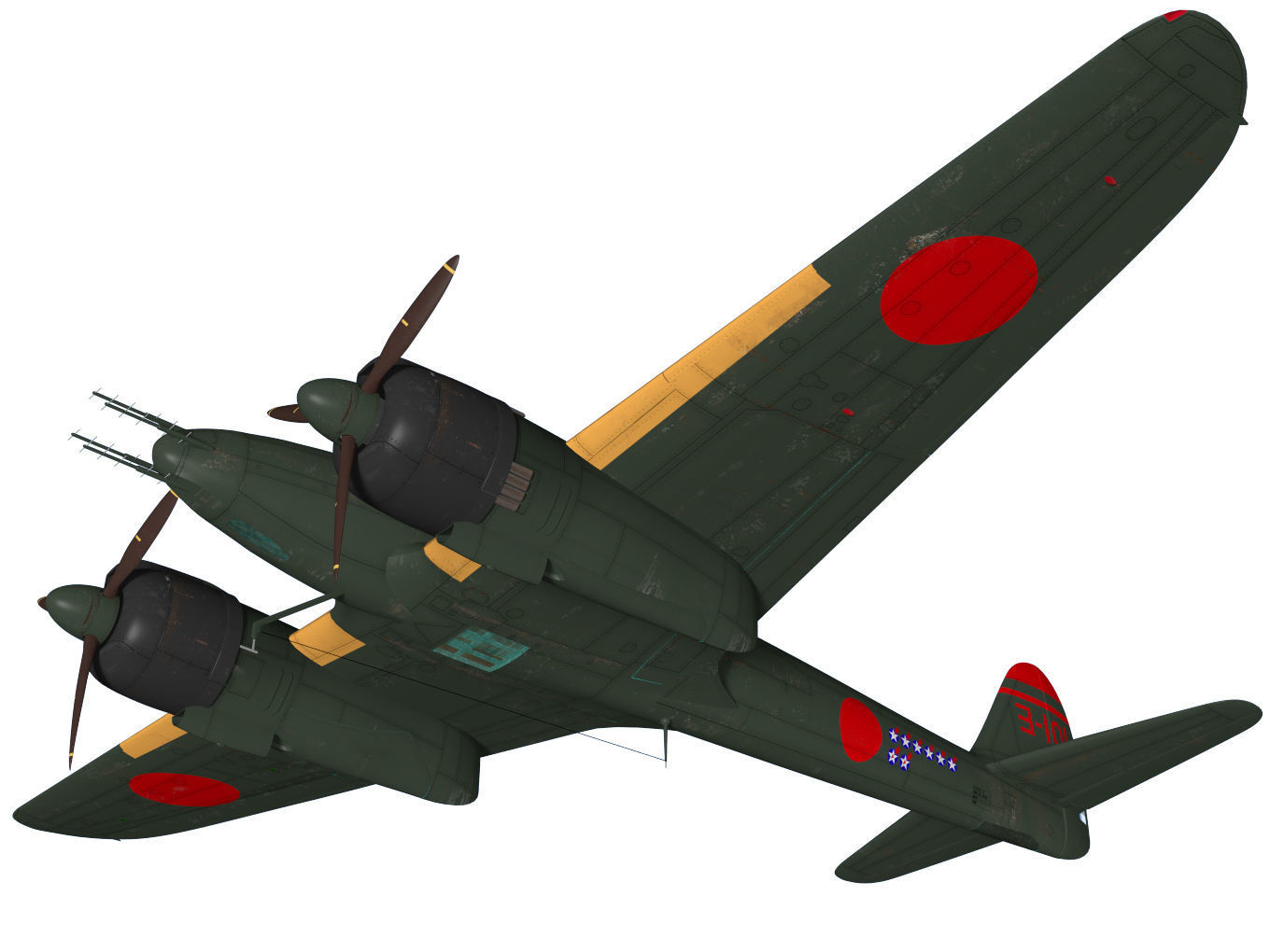 Nakajima J1N Gekko Type11kou 3D model | CGTrader