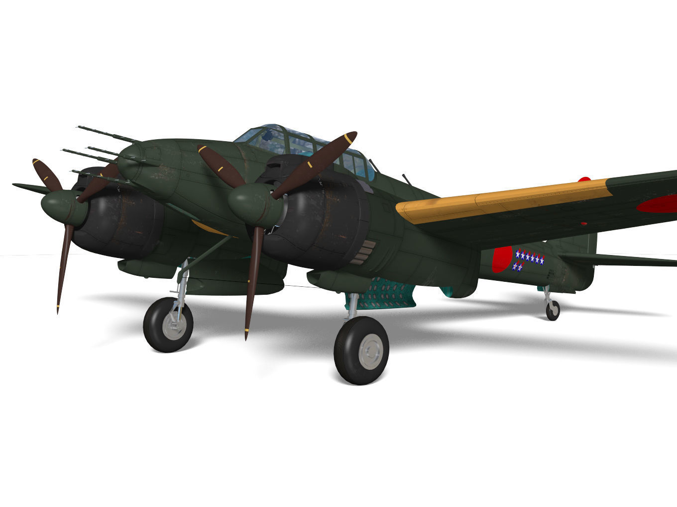 Nakajima J1N Gekko Type11kou 3D model | CGTrader