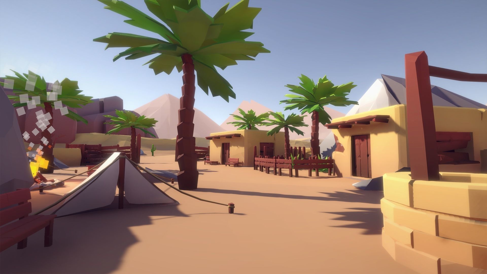 3D model GameReady Lowpoly Desert Environment Assets VR / AR / low-poly ...