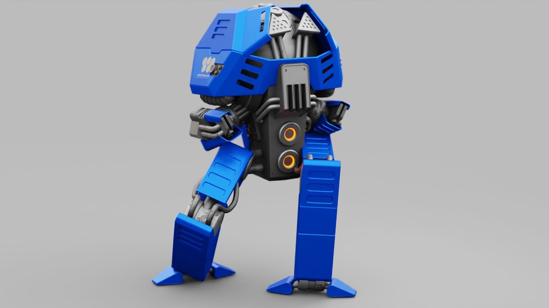 COMBAT DROID FOVOS rigged character 3D model rigged | CGTrader