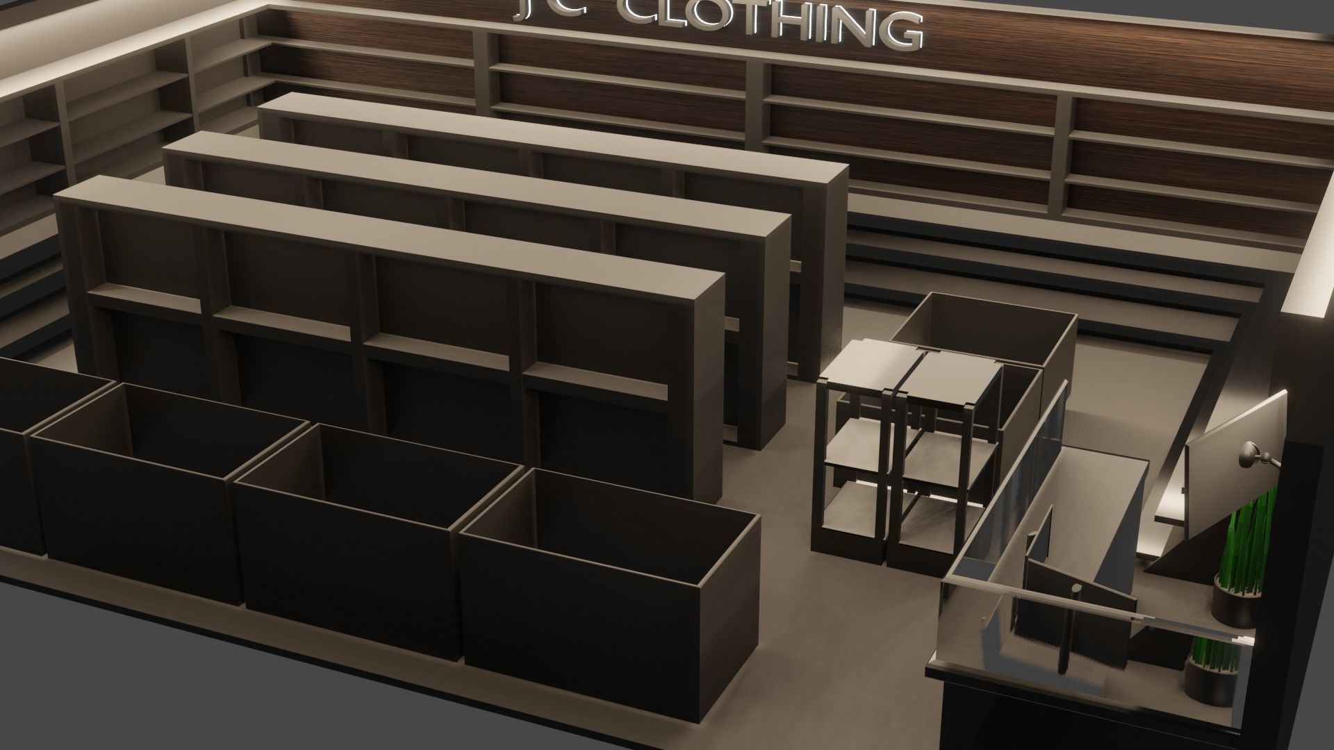 3D model Low poly clothing shop interior VR / AR / low-poly | CGTrader