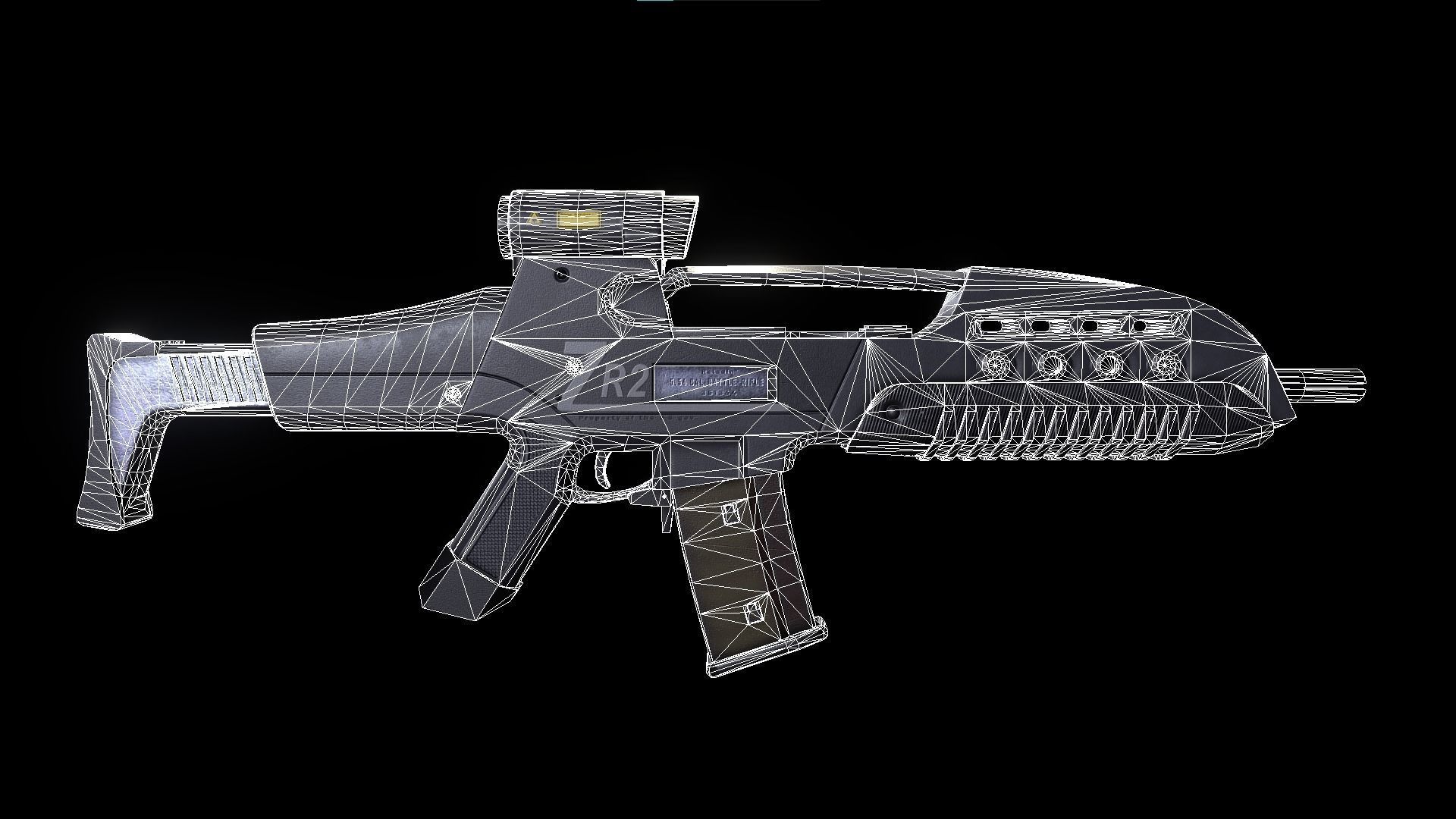 3D model ZR2 Battle-Rifle VR / AR / low-poly | CGTrader