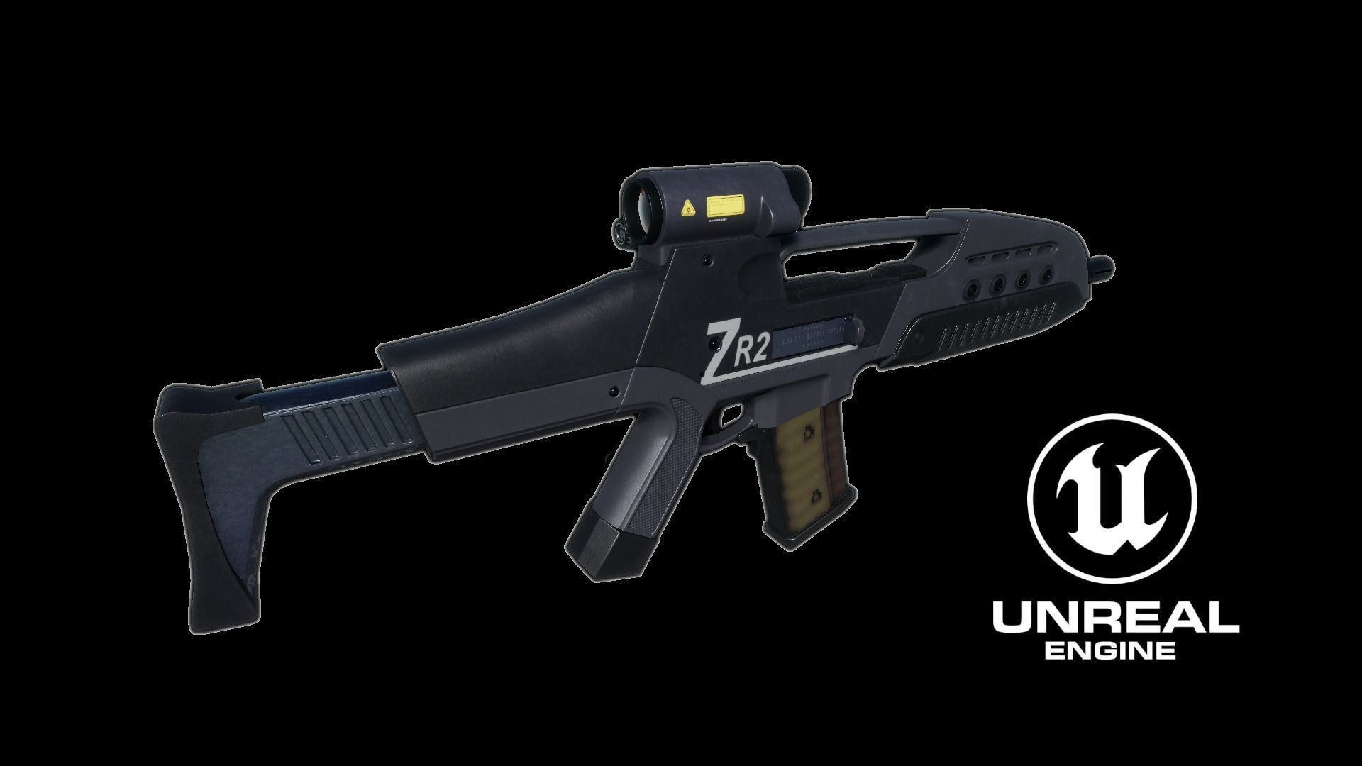 3D model ZR2 Battle-Rifle VR / AR / low-poly | CGTrader