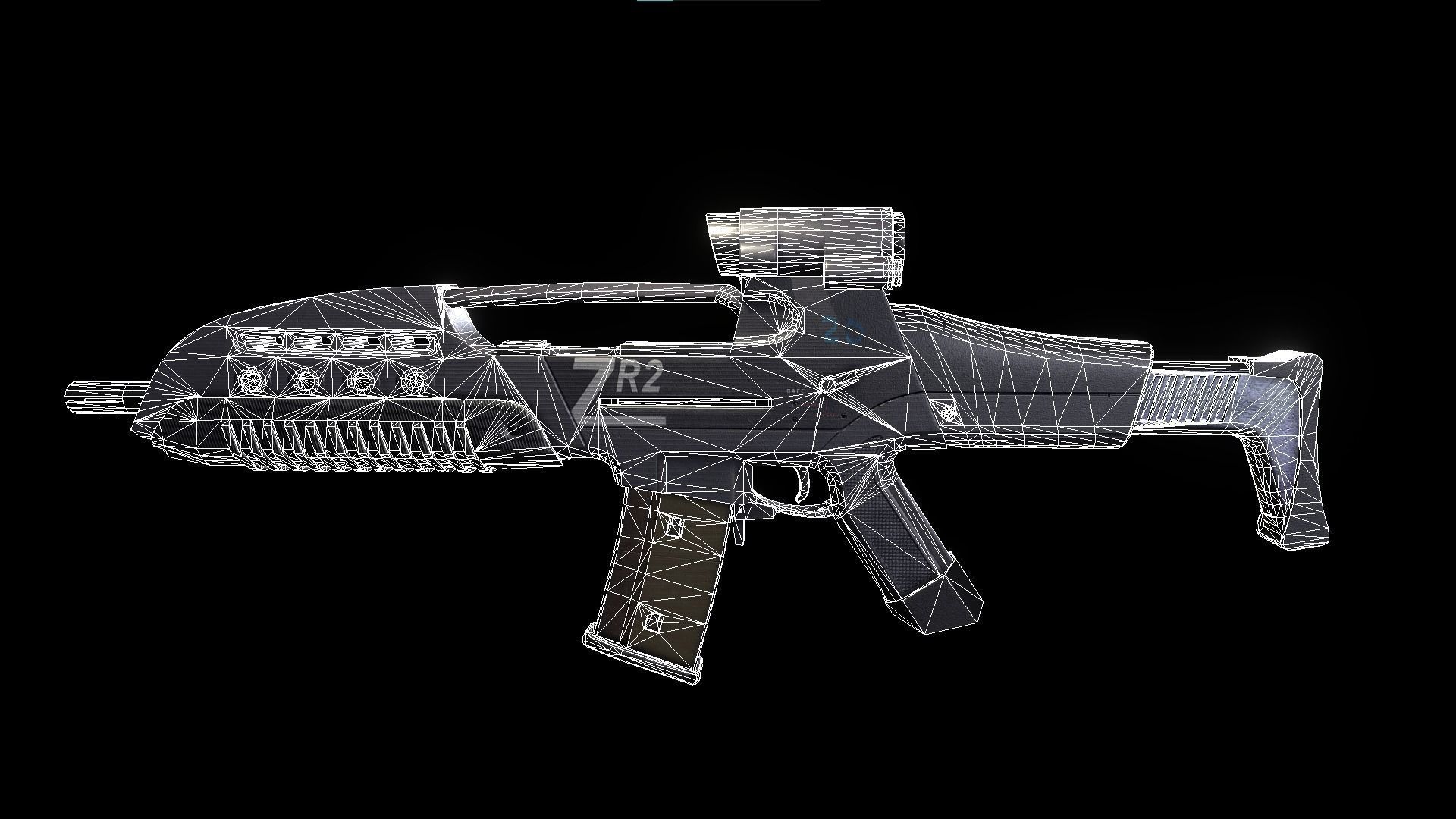 3D model ZR2 Battle-Rifle VR / AR / low-poly | CGTrader