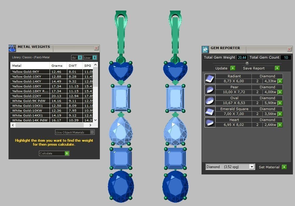 Earring 3D model 3D printable model 0019-10 3D model 3D printable ...