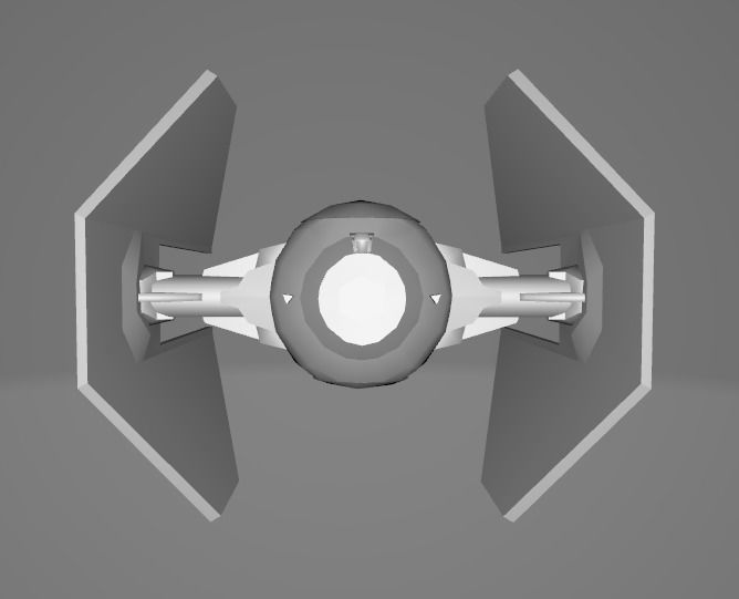 3D model STAR WARS Tie Interceptor Space Ship - Low Poly Game - FBX Model VR / AR / low-poly ...