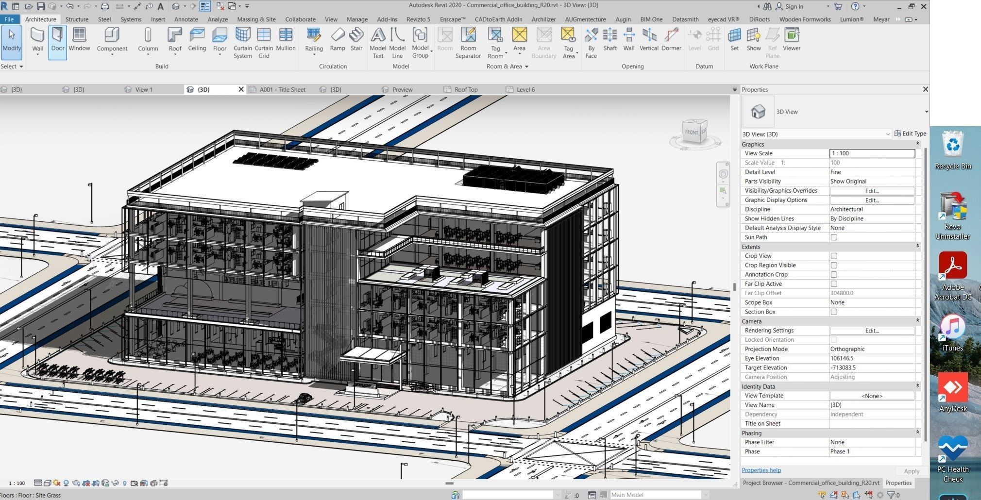 Native Revit Commercial Building 3D model | CGTrader