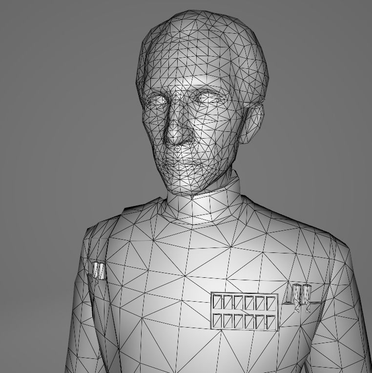 3D model STAR WARS Grand Moff Tarkin - Low Poly Game - FBX MODEL VR ...