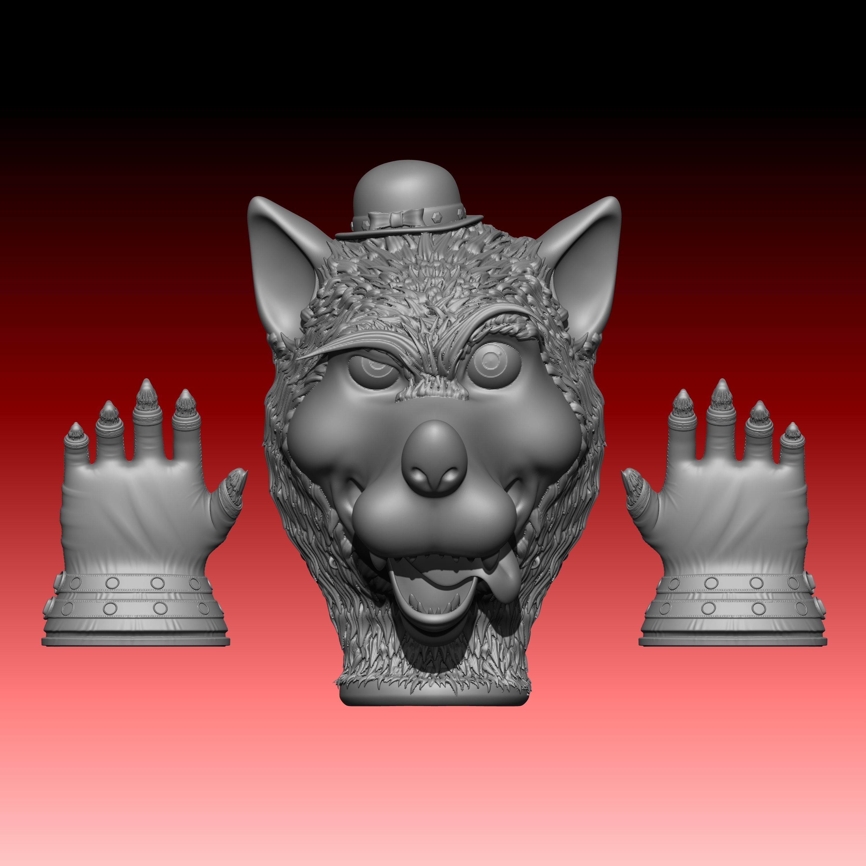 Titere Lobo Feroz Big Bad Wolf Puppet free 3D model 3D printable | CGTrader