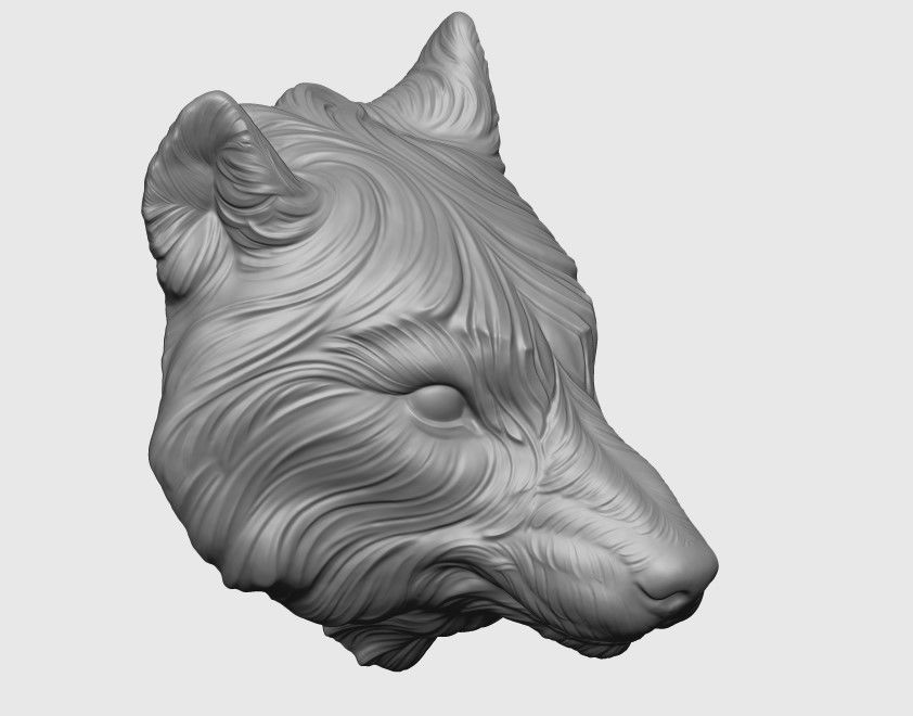 Wolf Head Doorhandle 2021 Part 02 3D print model 3D model 3D printable ...