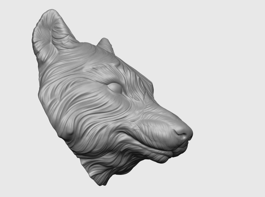 Wolf Head Doorhandle 2021 Part 02 3D print model 3D model 3D printable ...