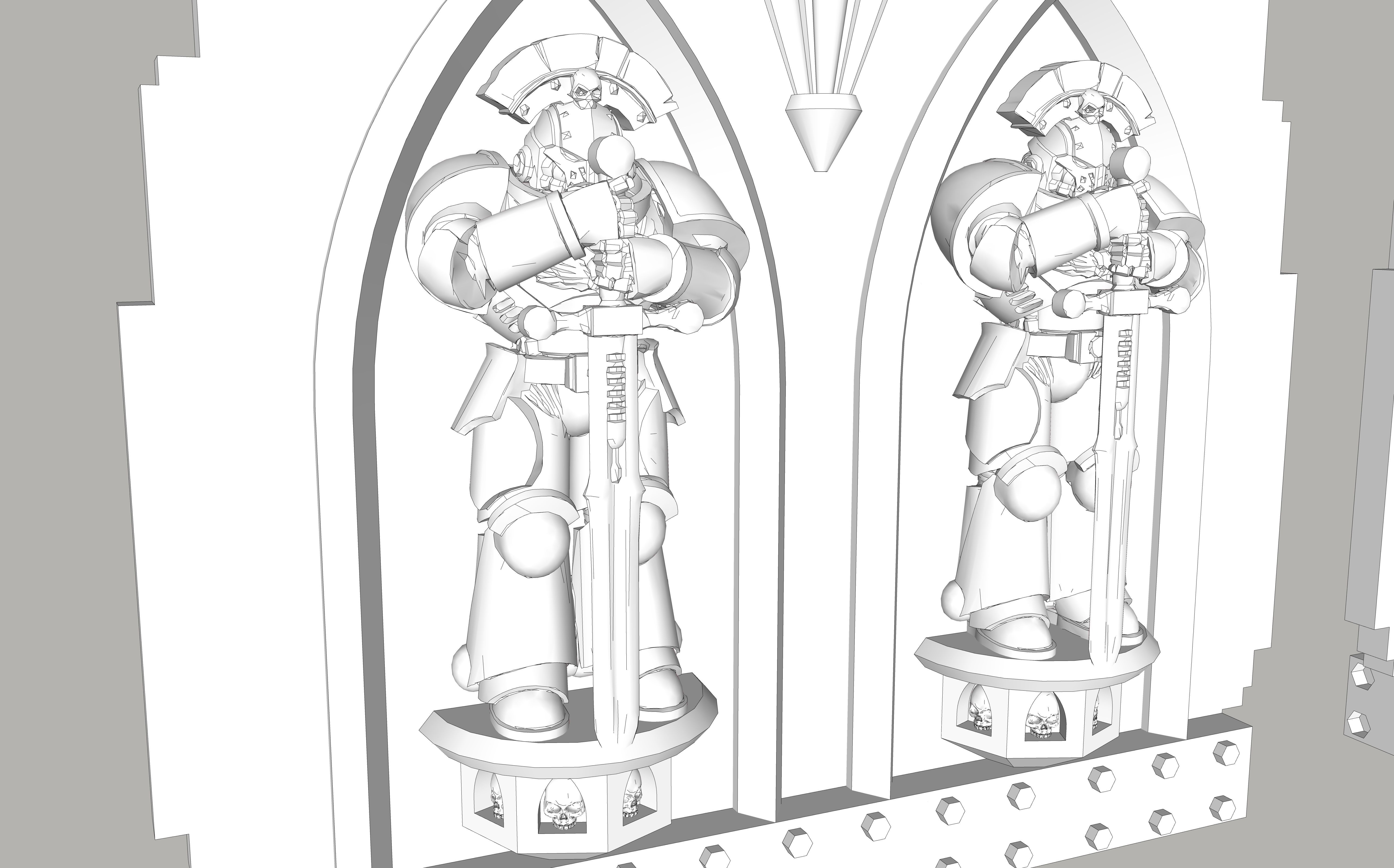 Space Fascist Cathedral City Modular Terrain Kit 3D model 3D printable ...