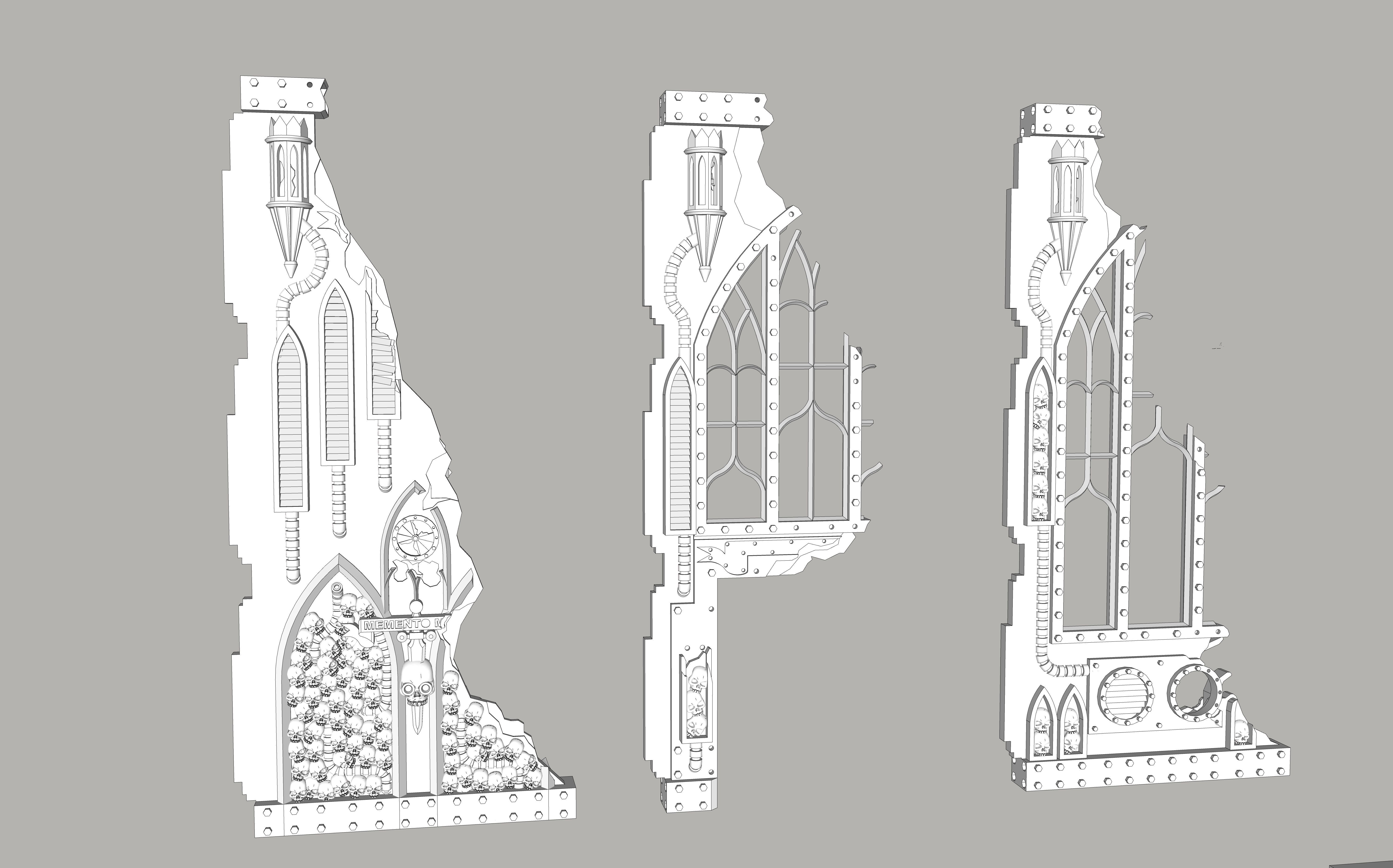 Space Fascist Cathedral City Modular Terrain Kit 3D model 3D printable ...