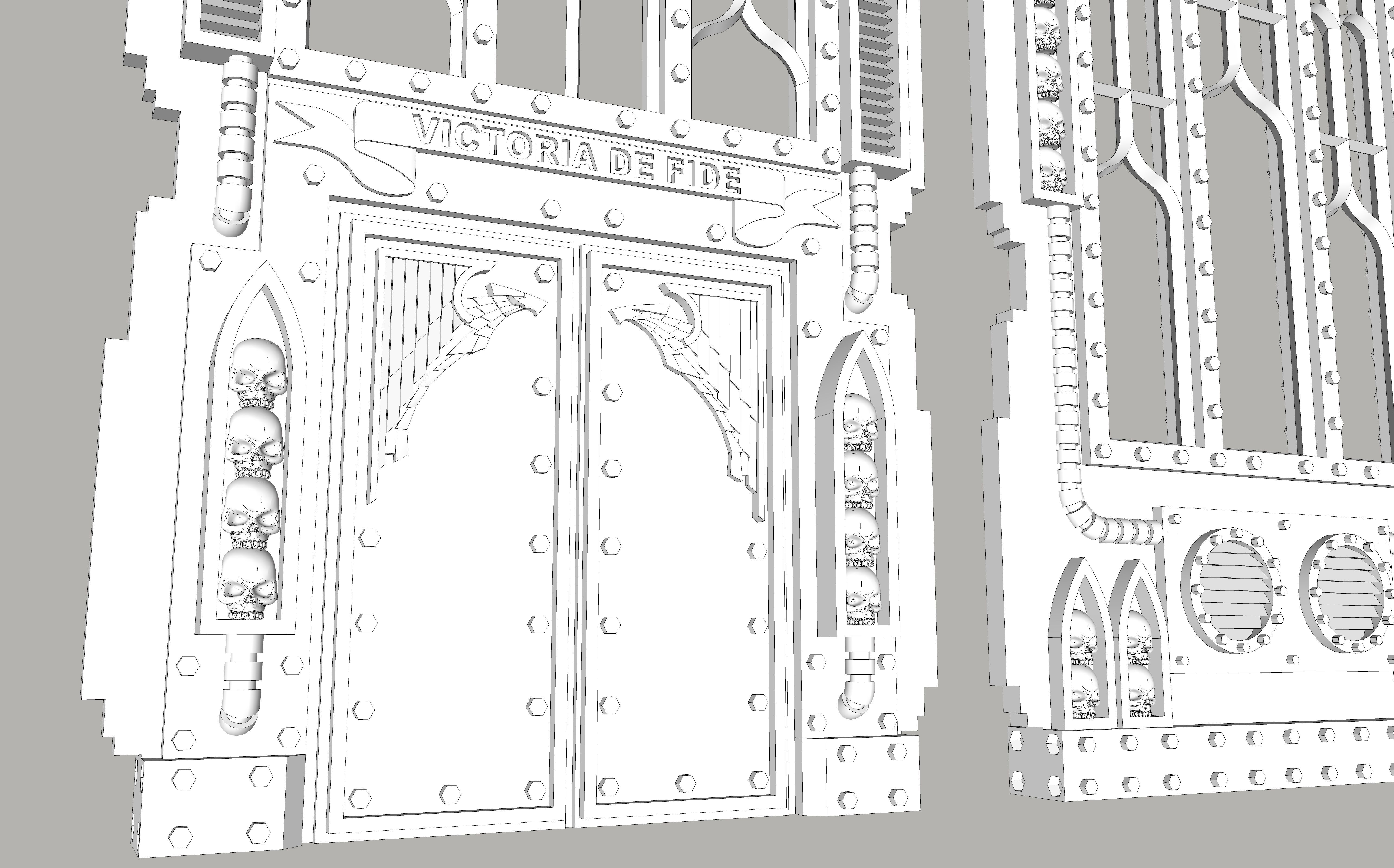 Space Fascist Cathedral City Modular Terrain Kit 3D model 3D printable ...