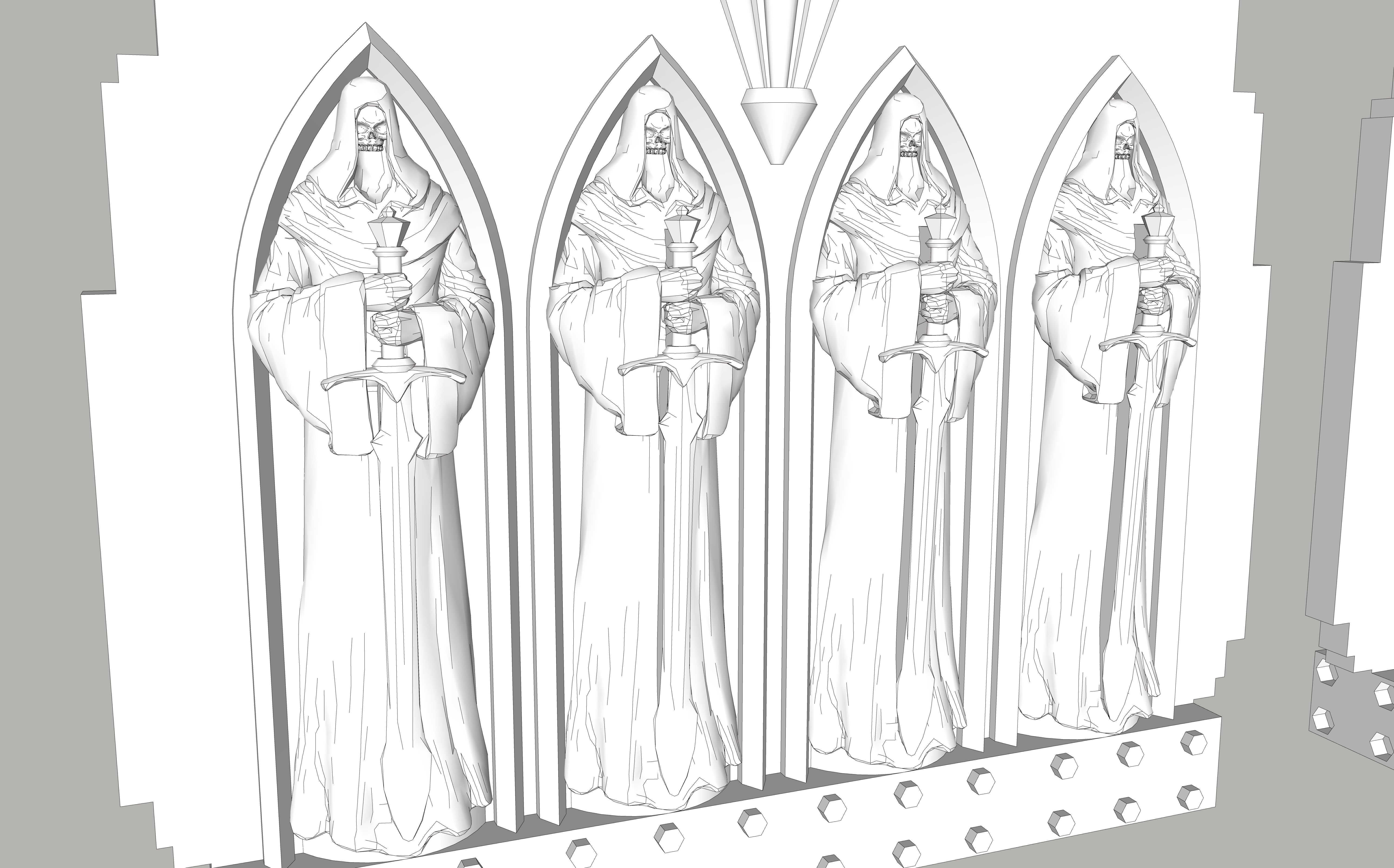 Space Fascist Cathedral City Modular Terrain Kit 3D model 3D printable ...