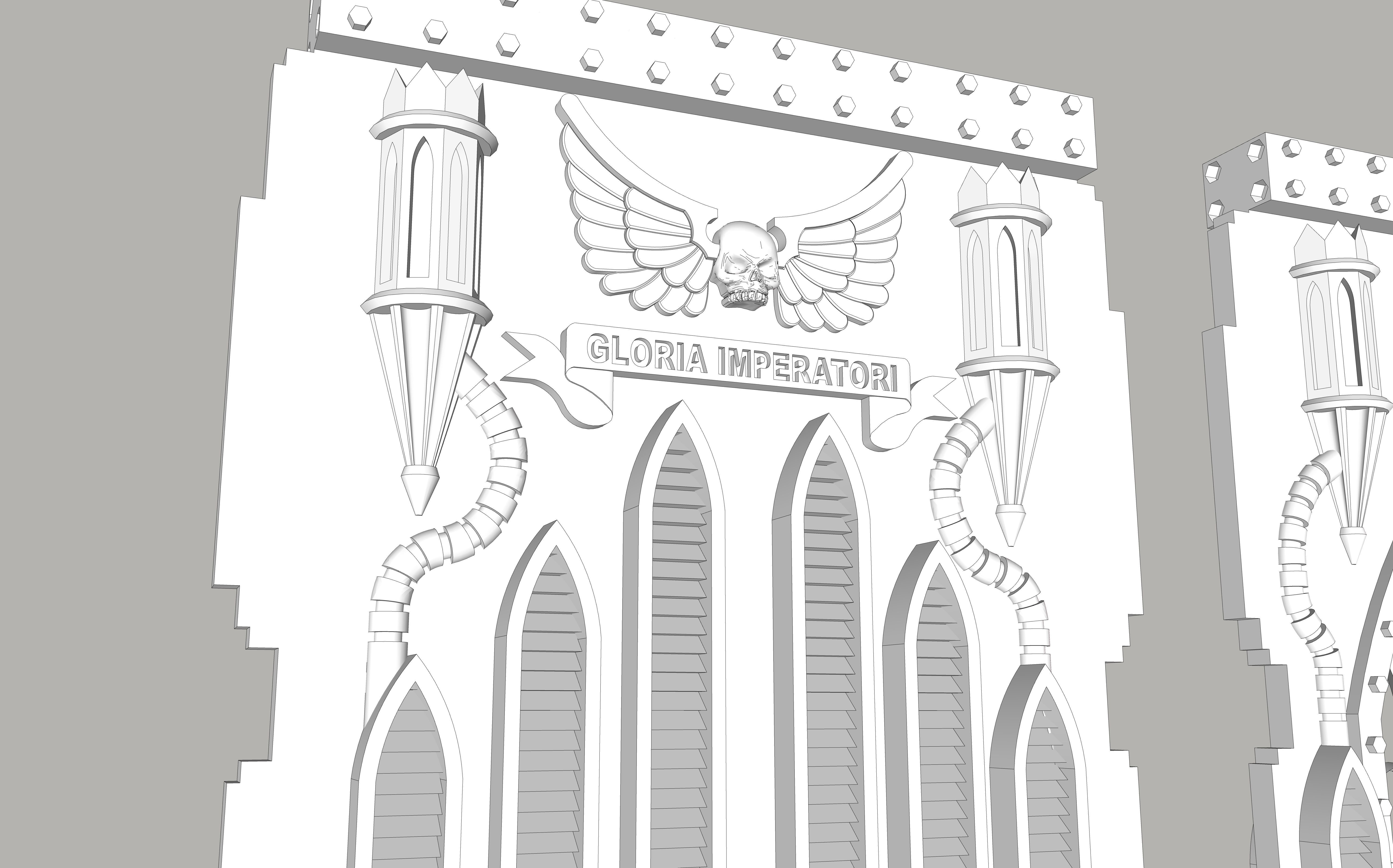 Space Fascist Cathedral City Modular Terrain Kit 3D model 3D printable ...