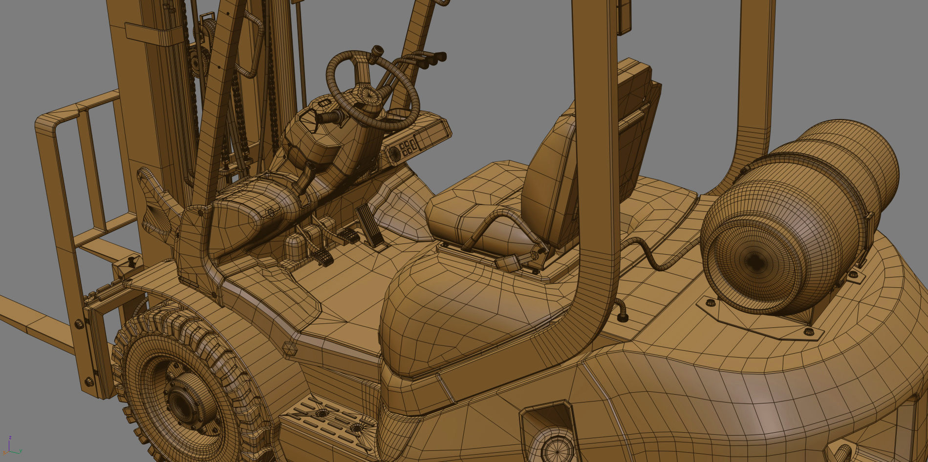 Forklift Komatsu BX50 3D model | CGTrader