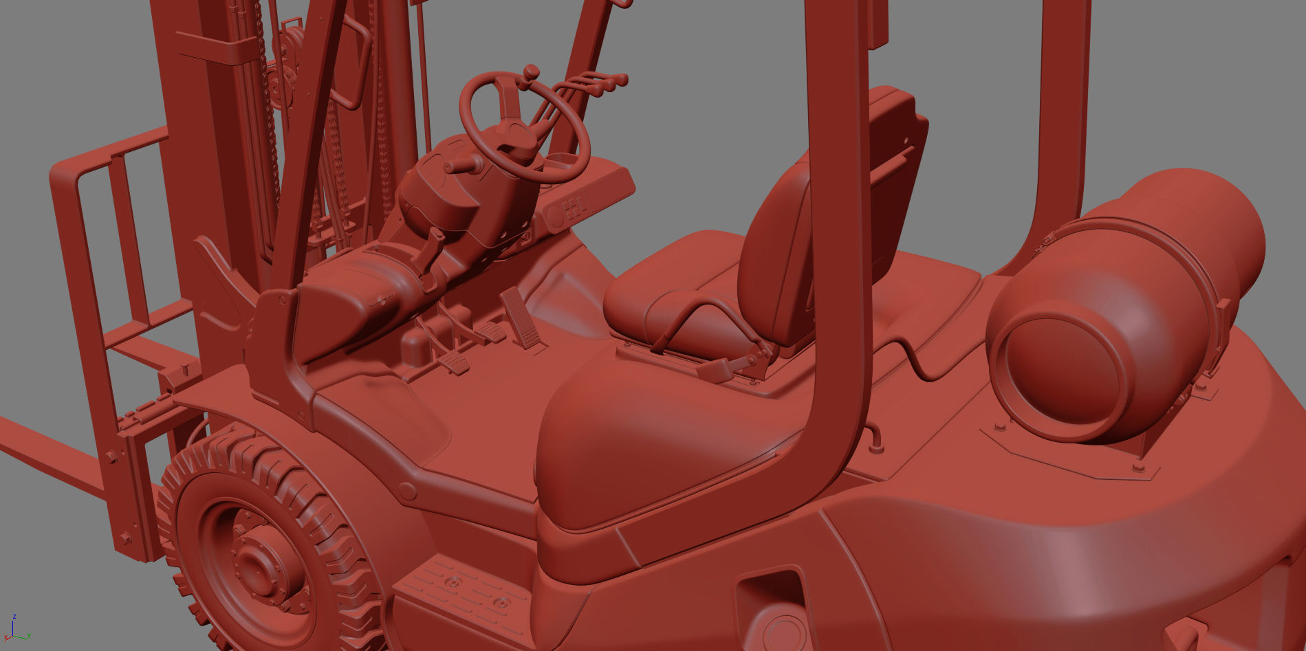 Forklift Komatsu BX50 3D model | CGTrader