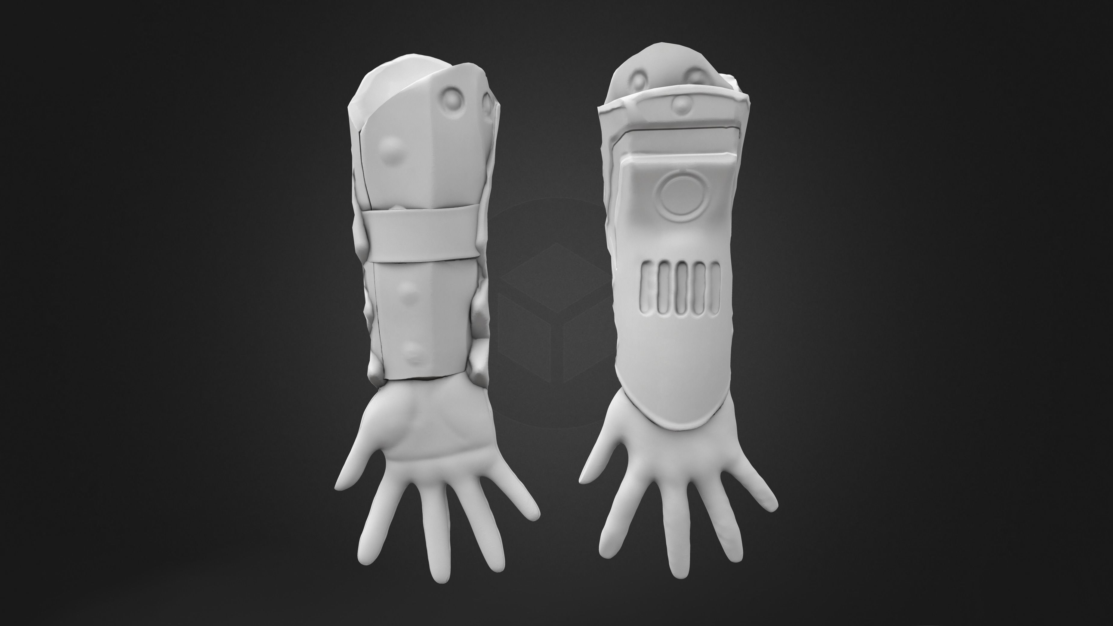 3D model Cyberpunk Gloves VR / AR / low-poly | CGTrader