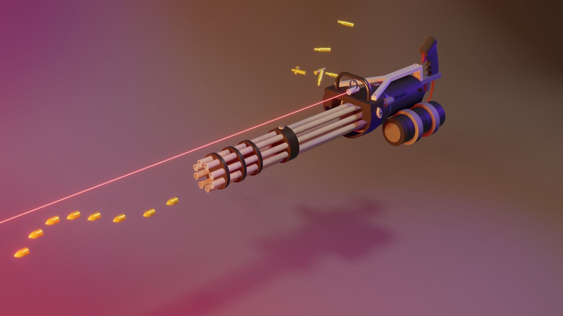 3D model Minigun PBR low poly play game ready VR / AR / low-poly | CGTrader