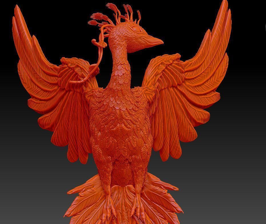 phoenix peacock firebird 3D model 3D printable | CGTrader