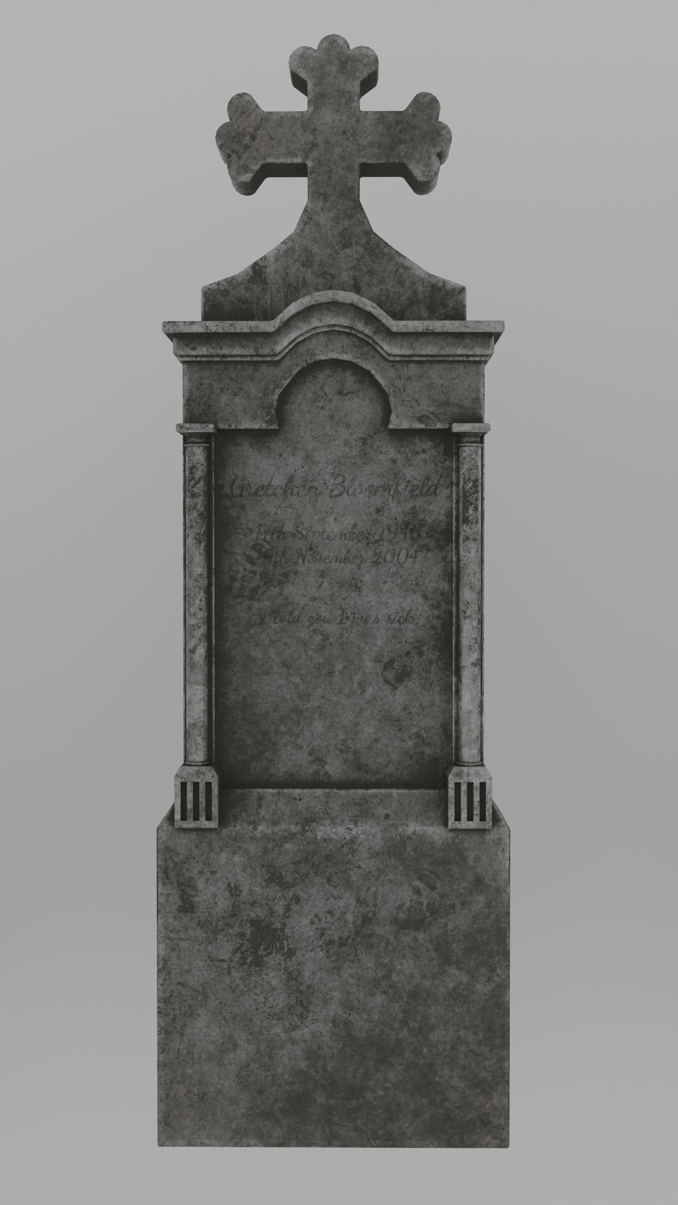 3D model Low Poly Cemetery Prop Collection for Environment Design VR ...